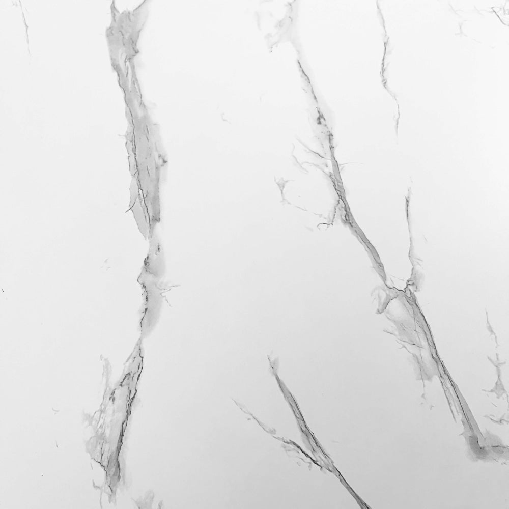 Momentous Living - 5Pc Dining Set Matilda Round Dining Table 110cm Faux Marble W/ 4Pc Luka Fabric