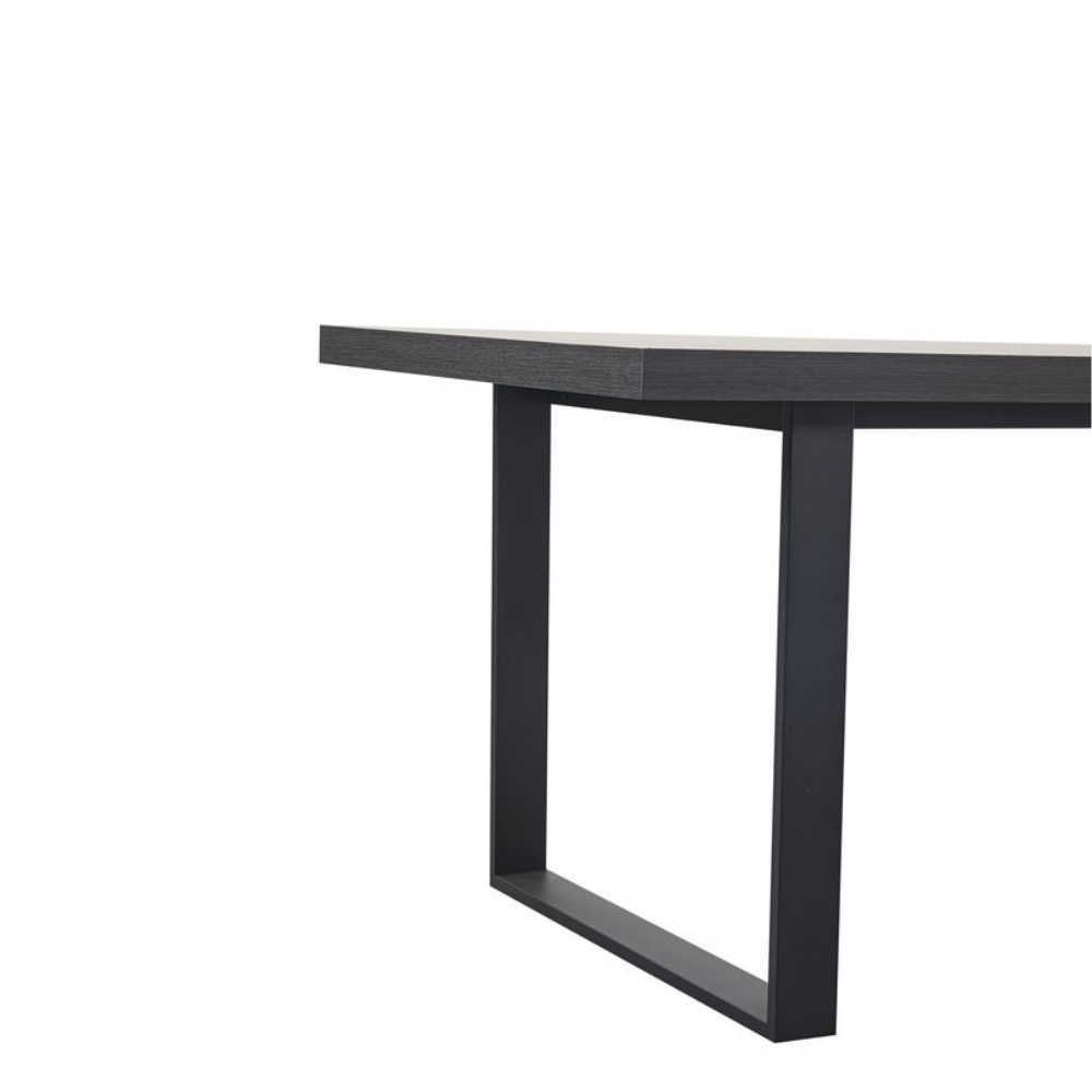 Momentous Living - Stylish Rectangular Wooden Kitchen Dining Table 180cm Natural/Black Dining Table