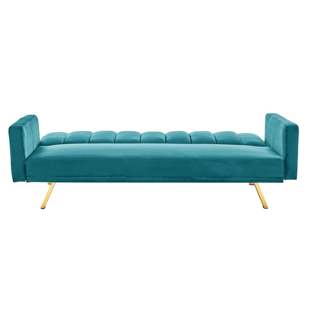Momentous Living Lena Modern 3 Seater Velvet Fabric Sofa Bed Teal momentous-living-lena-modern-3-seater-velvet-fabric-sofa-bed-teal