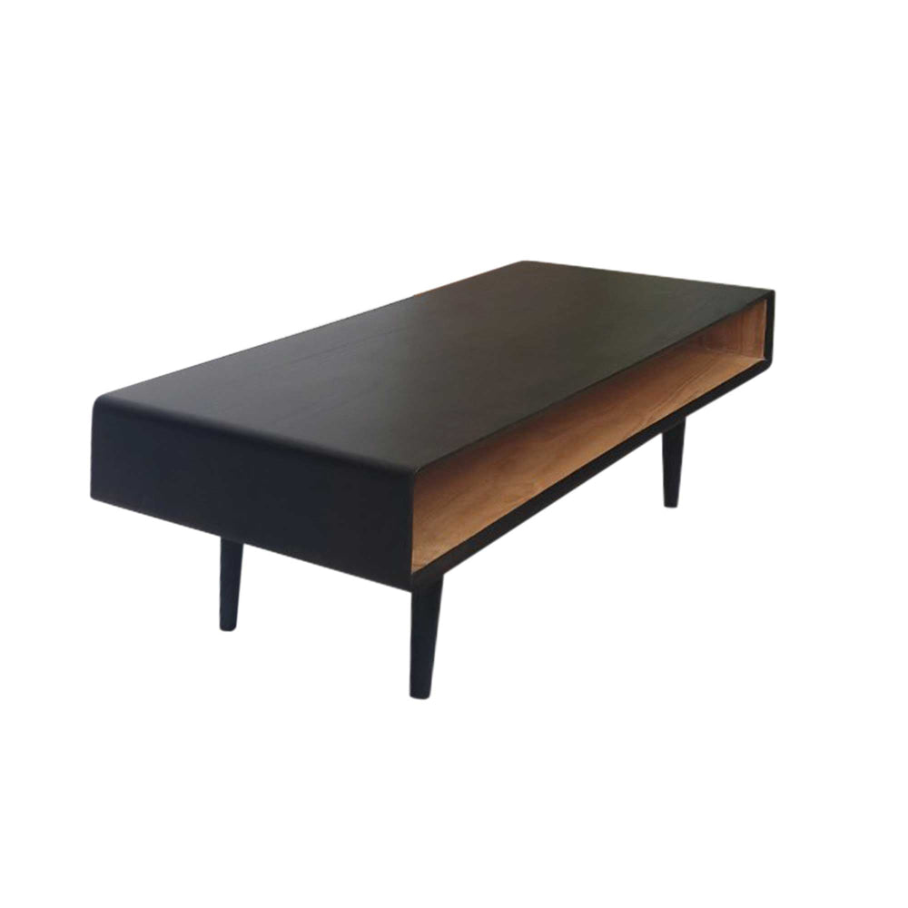 Momentous Living - Twin Rectangular Wooden Coffee Table 110cm - Black Coffee Table Sales