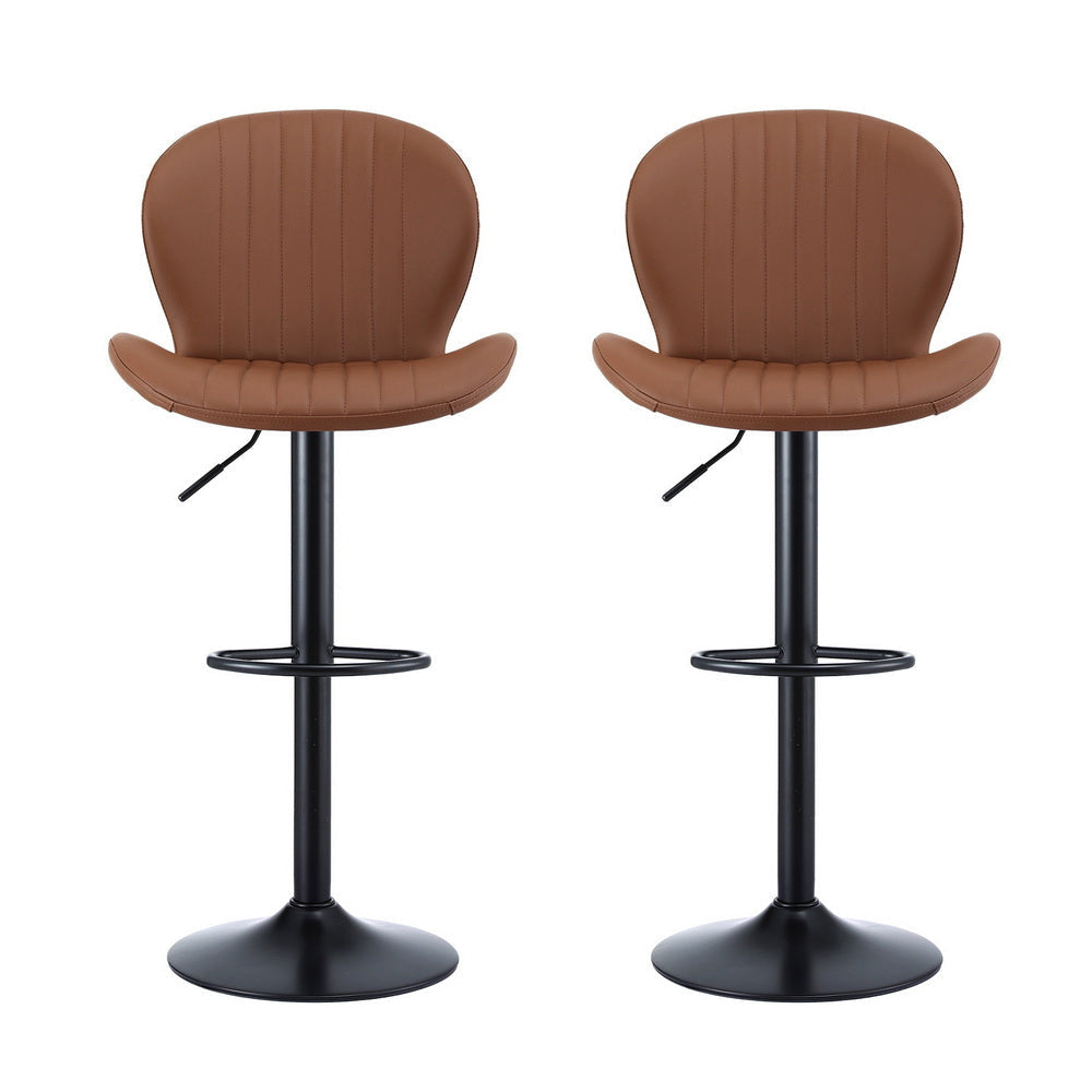 Momentous Living - 2x Bar Stools Kitchen Swivel Gas Lift Counter Chair ...