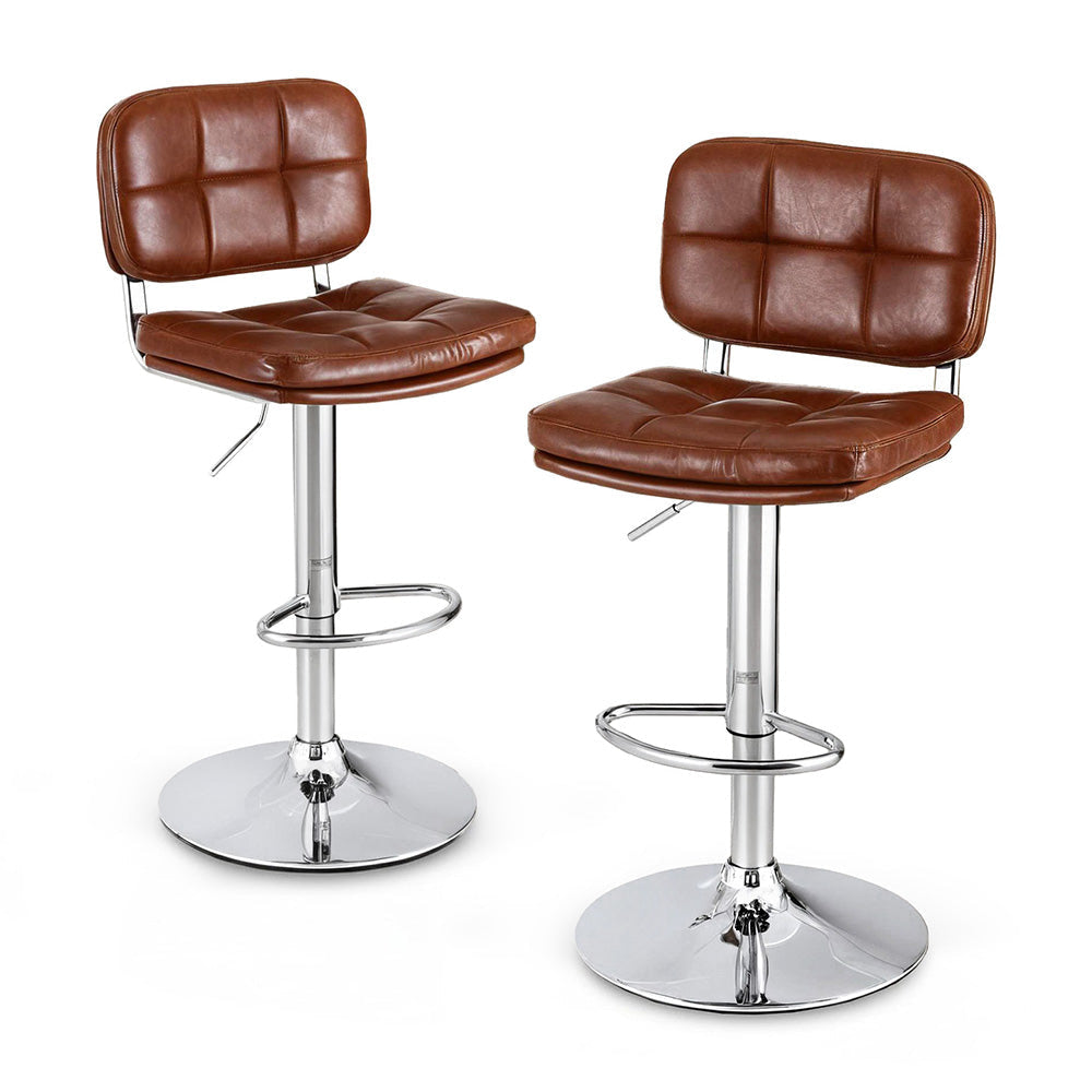 Momentous Living - 2x Bar Stools Kitchen Swivel Gas Lift Counter Chair ...
