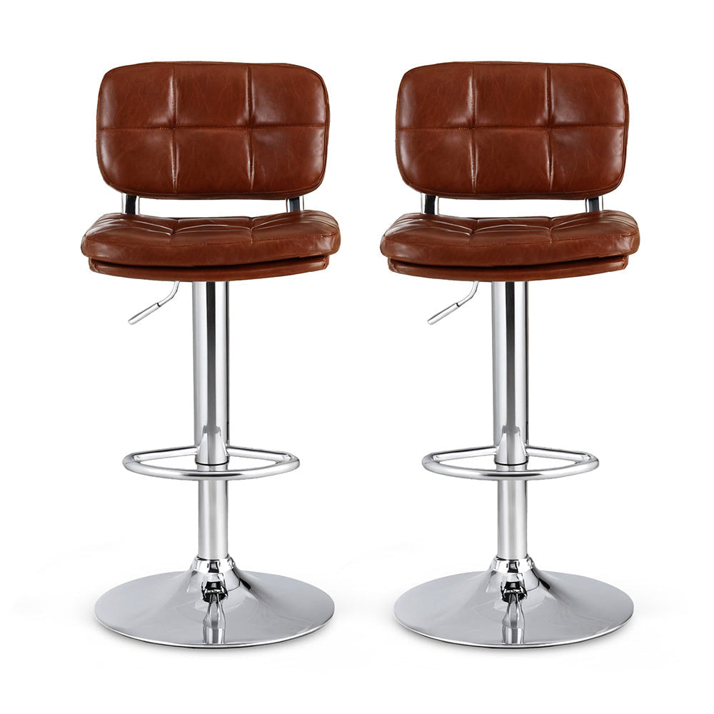 Momentous Living - 2x Bar Stools Kitchen Swivel Gas Lift Counter Chair ...