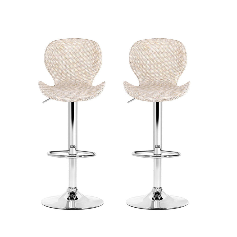 Momentous Living - 2x Bar Stools Kitchen Swivel Gas Lift Counter Chair ...