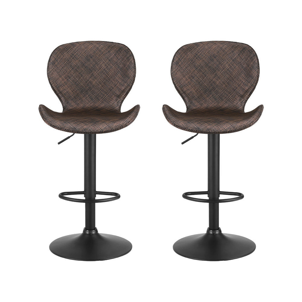 Momentous Living - 2x Bar Stools Kitchen Swivel Gas Lift Counter Chair ...