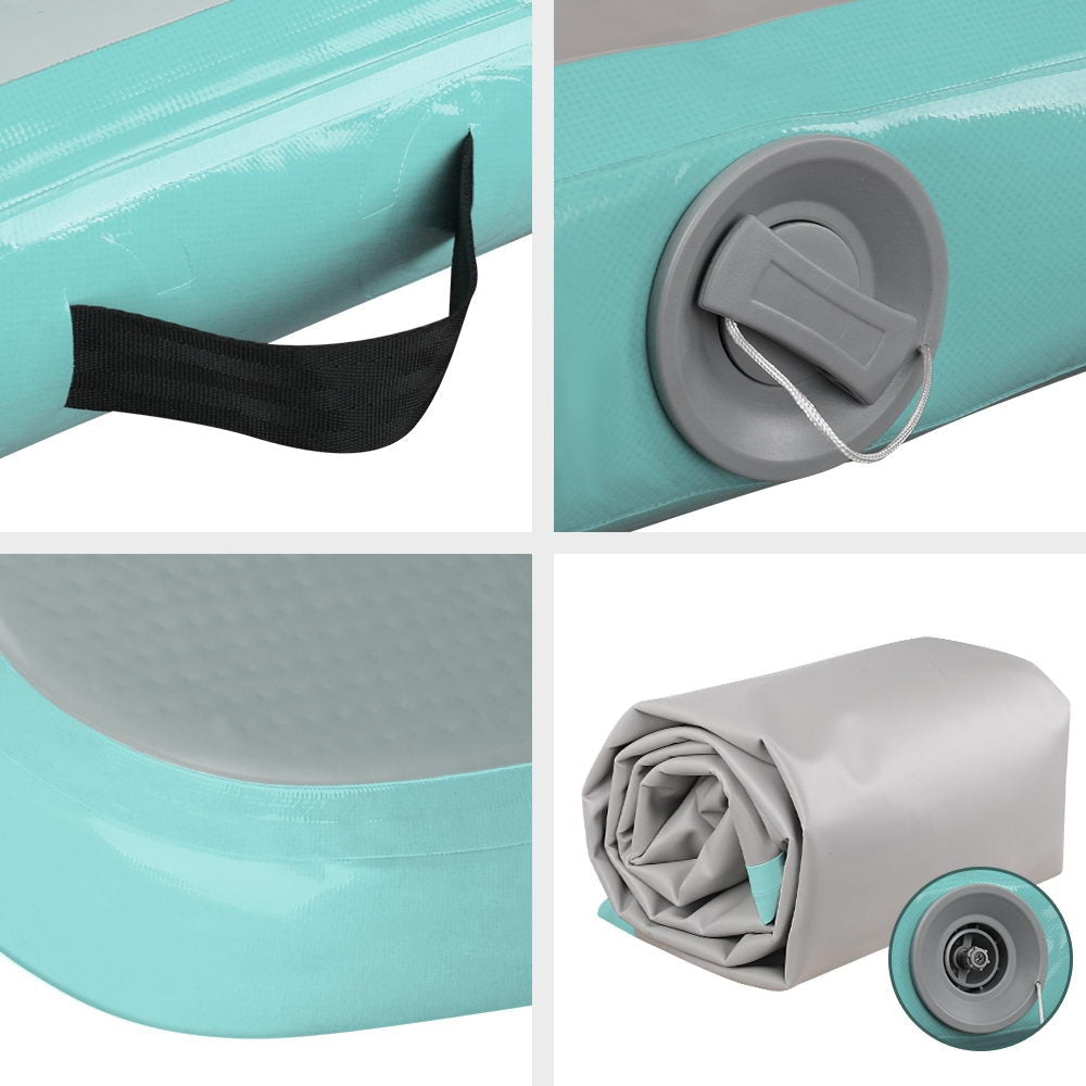 Momentous Living - 3m x 1m Air Track Mat Gymnastic Tumbling Mint Green ...