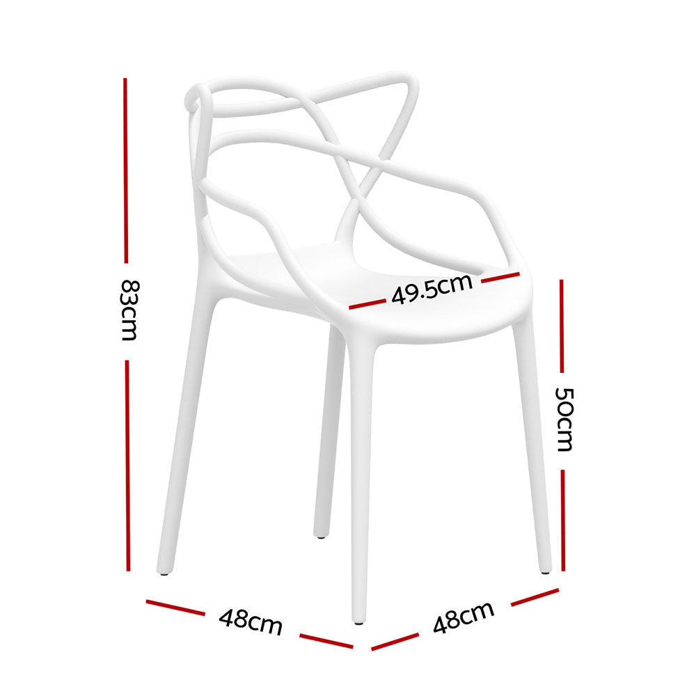 Momentous Living - 4PC Outdoor Dining Chairs PP Portable Stackable ...