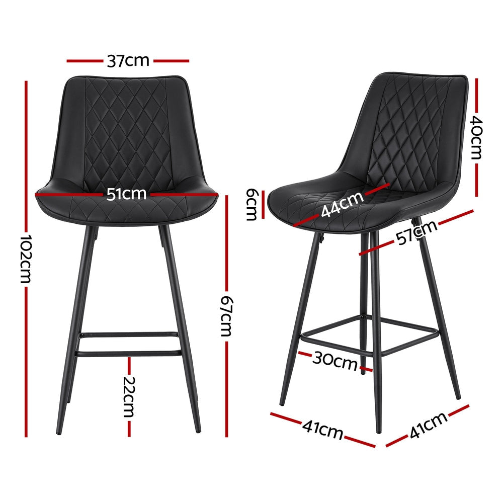 Momentous Living - 4x Bar Stools Kitchen Dining Chair Counter Stool ...