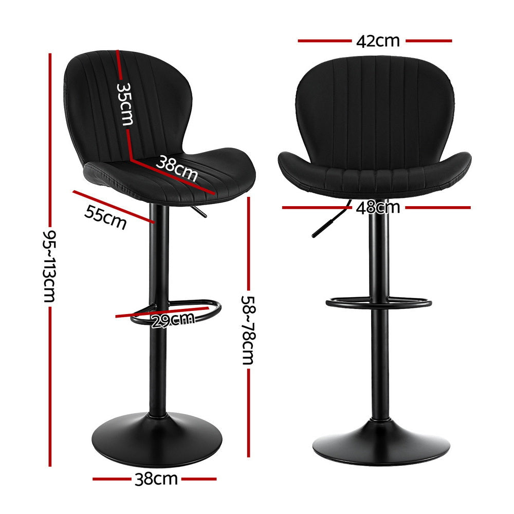 Momentous Living - 4x Bar Stools Kitchen Swivel Gas Lift Counter Chair ...