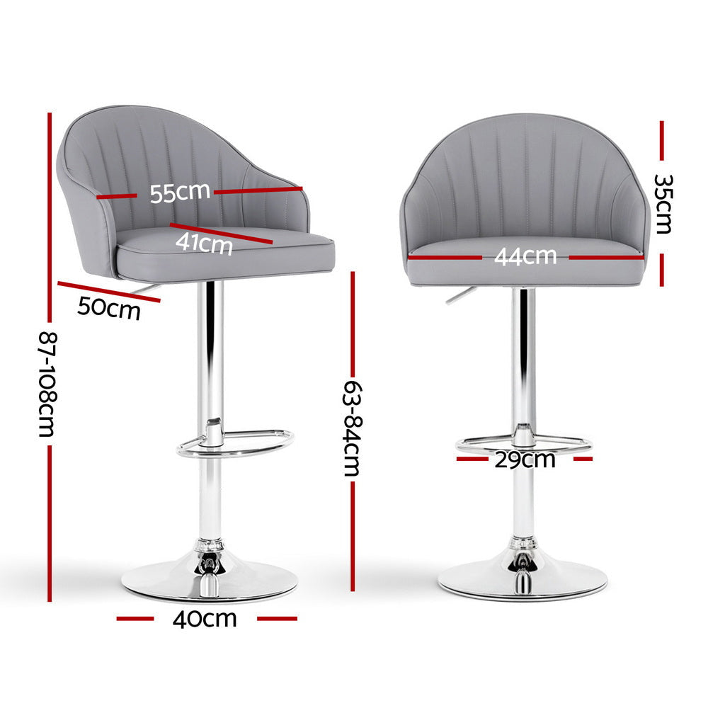 Momentous Living - 4x Bar Stools Kitchen Swivel Gas Lift Counter Chair ...