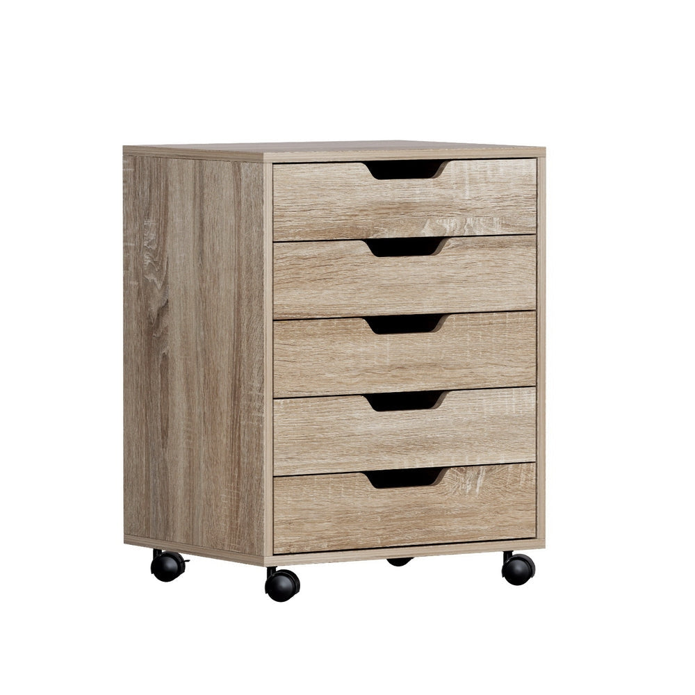 Momentous Living - 5-Drawer Mobile Rolling Storage Cabinet Chest of ...
