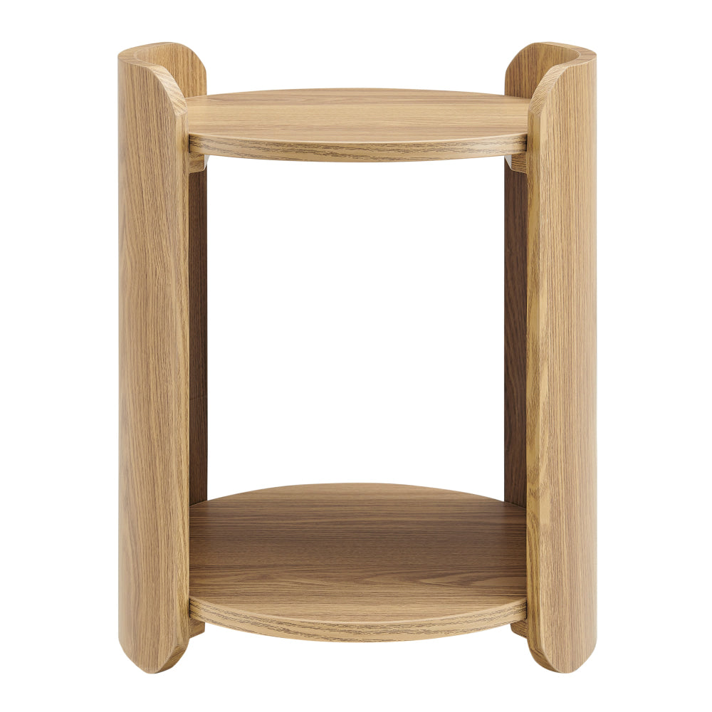 Momentous Living - Amara Wooden Modern Round Side End Lamp Table Oak ...
