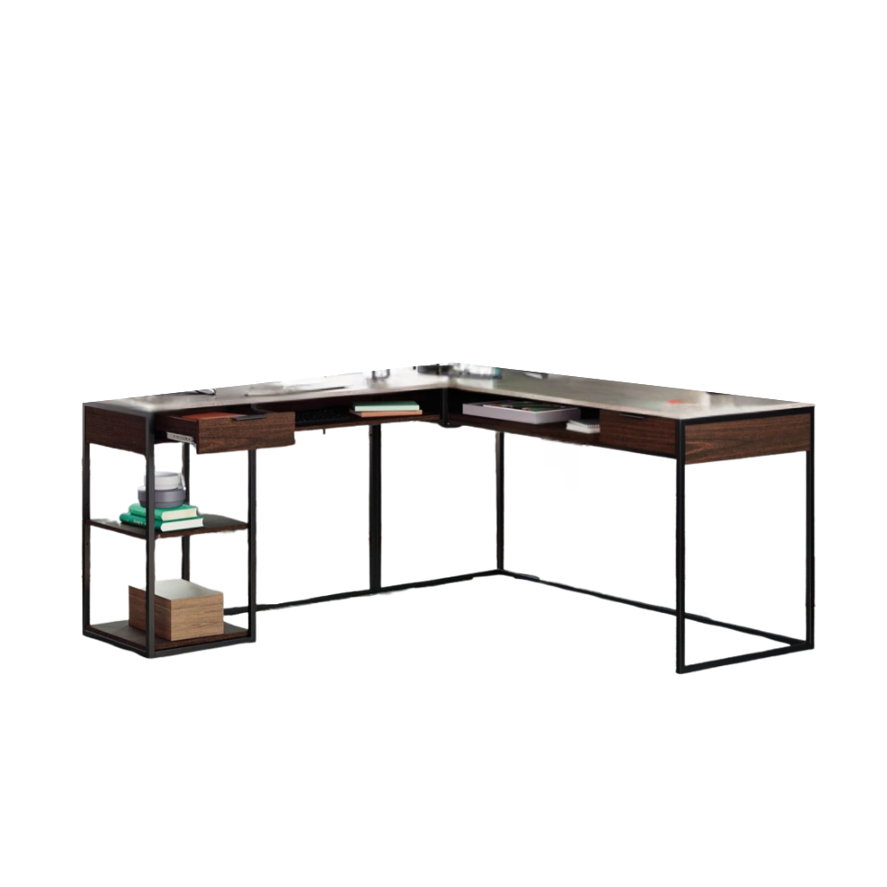 Momentous Living - Argo Industrial Corner L-Shaped Home Office Desk ...