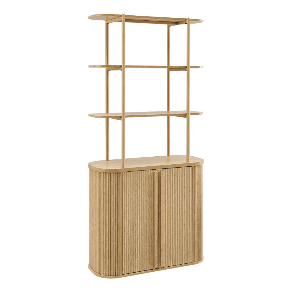 Momentous Living - Azaria Fluted Display Shelf Cabinet Bookcase 2 ...