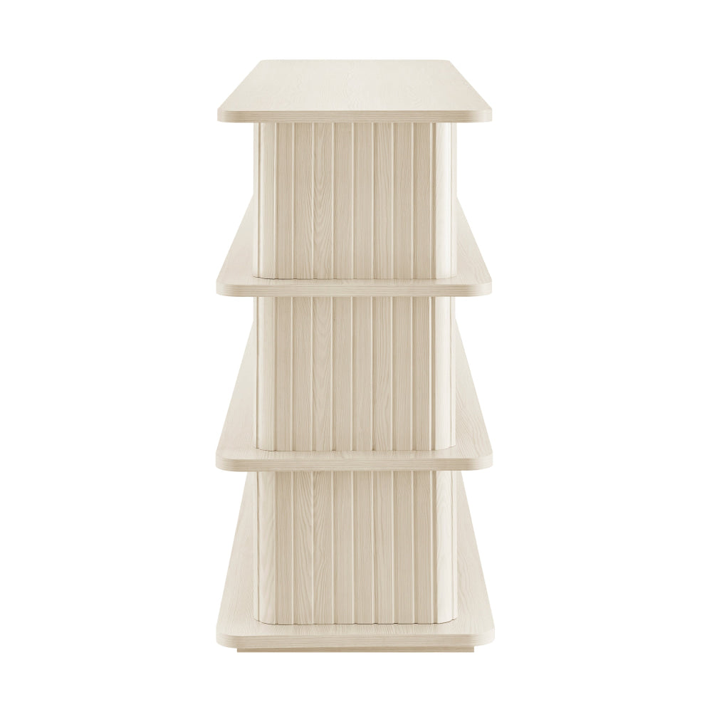 Momentous Living - Azaria Open Display Shelves Sideboard 3-Tier Slat ...