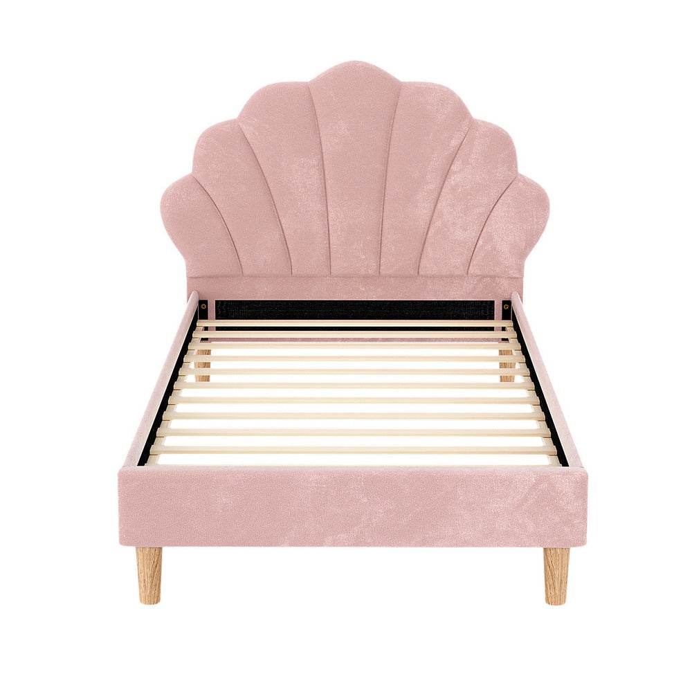 Momentous Living - Bed Frame King Single Size Scallop-Shape Bedhead ...