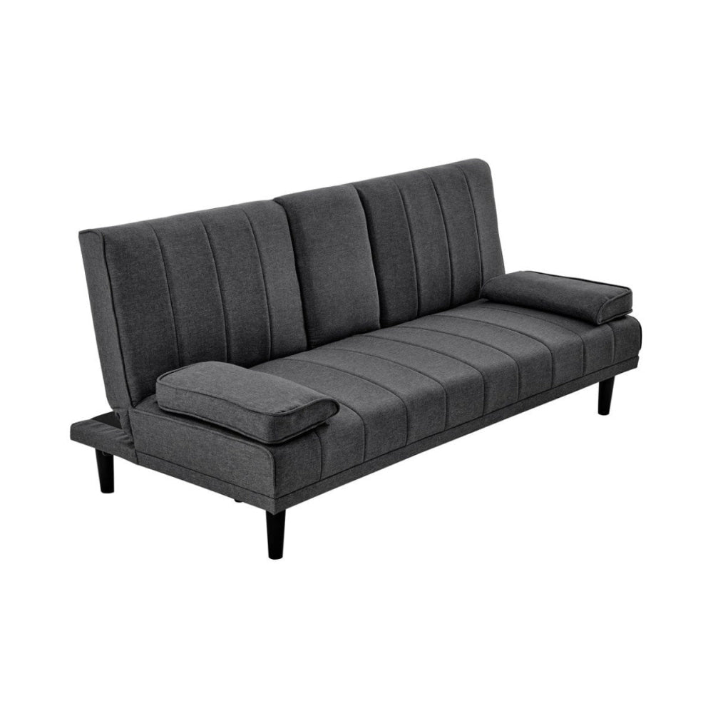 Momentous Living - Bonita Pintuck Fabric Sofa Bed Salt & Pepper Sofa Sofas