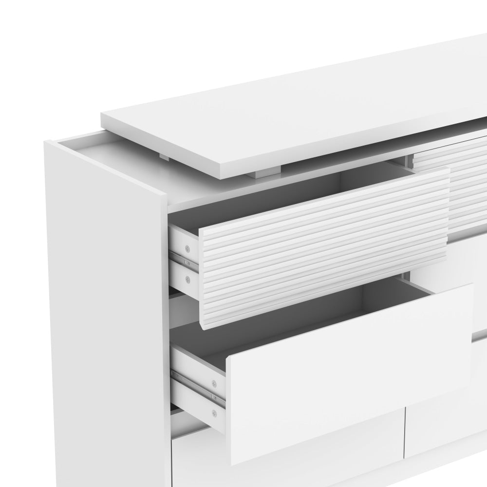 Momentous Living - Caspian Large Retractable Chest Of 6-Drawers Dresser ...