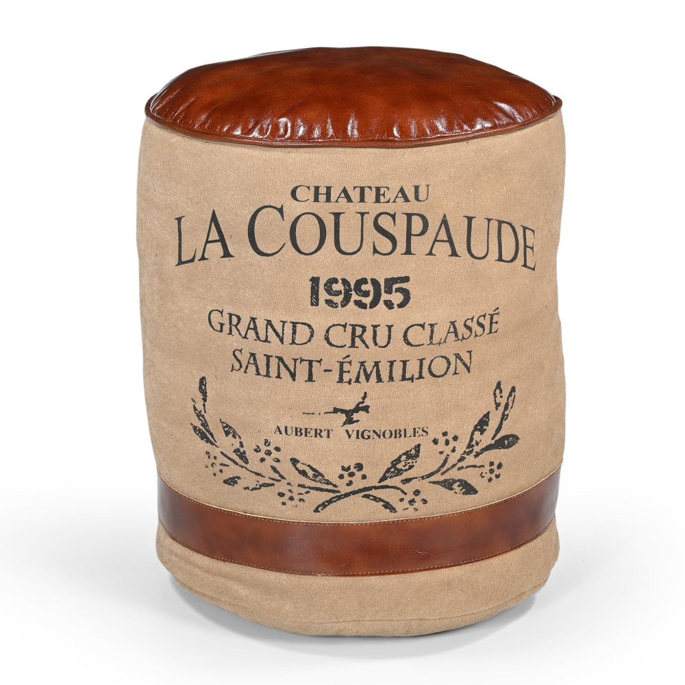 Momentous Living - Charlotte Chateau Vintage Leather Canvas Rotund Foot ...