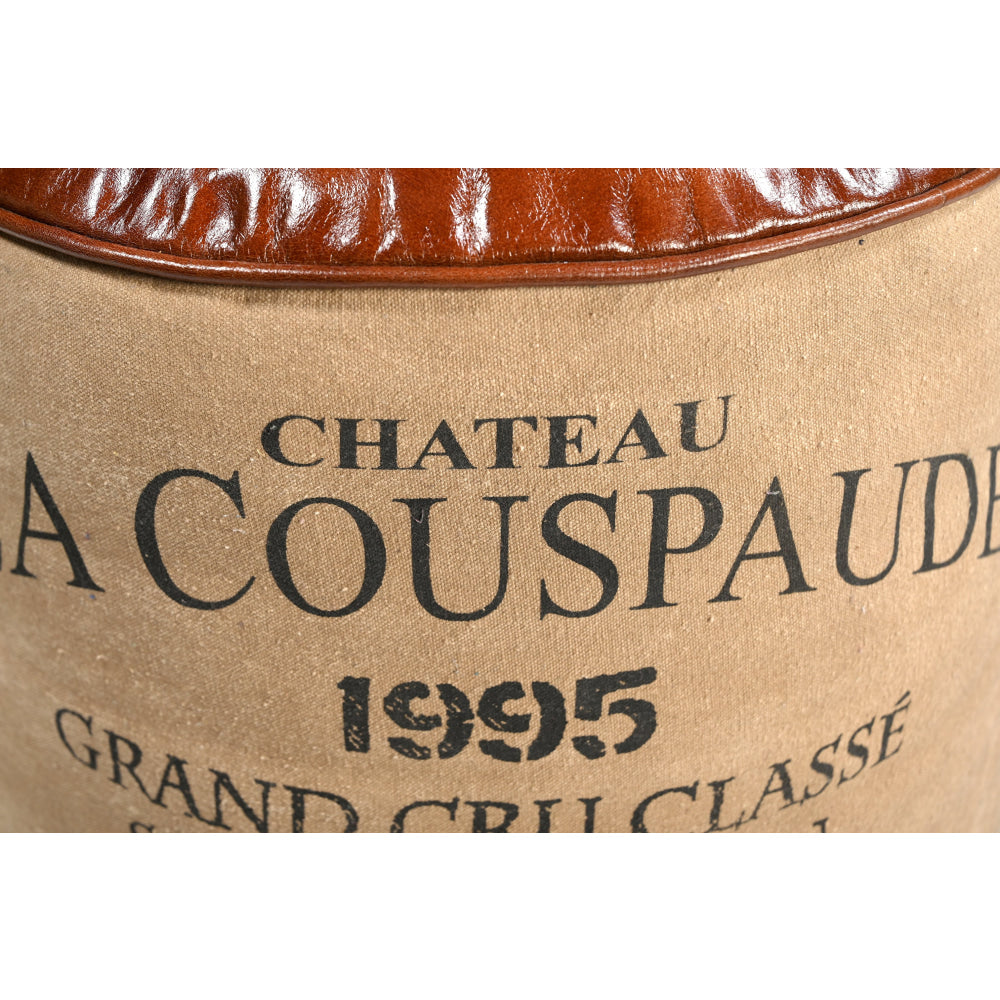 Momentous Living - Charlotte Chateau Vintage Leather Canvas Rotund Foot ...