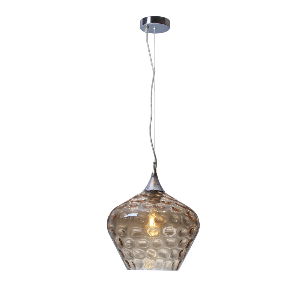Momentous Living - Cillian Glass Shade Hanging Pendant Light Lamp Amber ...