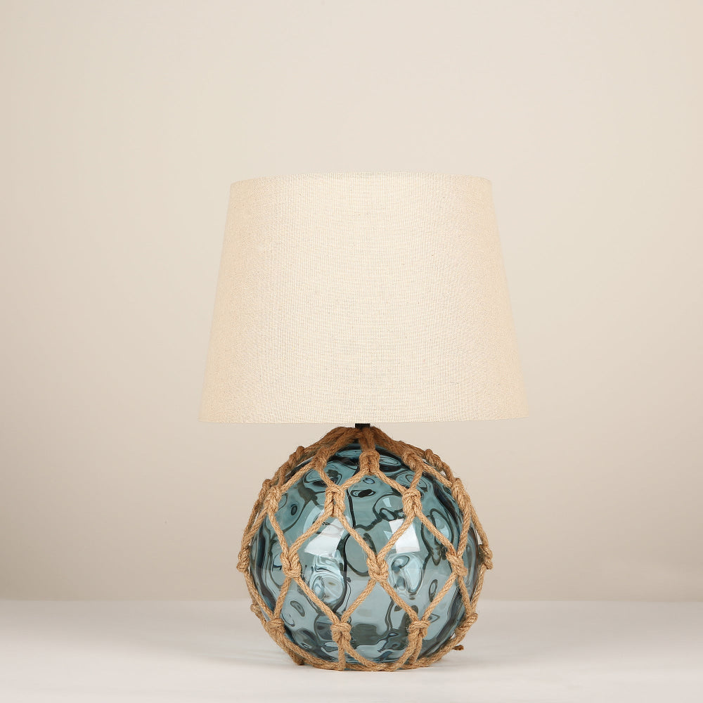 Momentous Living - Clement Rope Wrapped Base Desk Table Light Lamp Blue ...