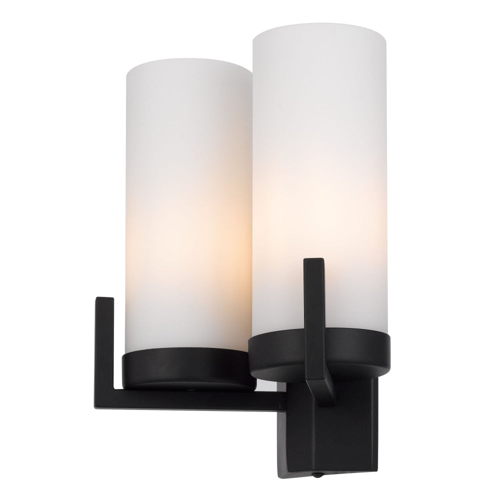 Momentous Living - Eamon Modern Wall Lamp Light Metal Glass Black Opal ...
