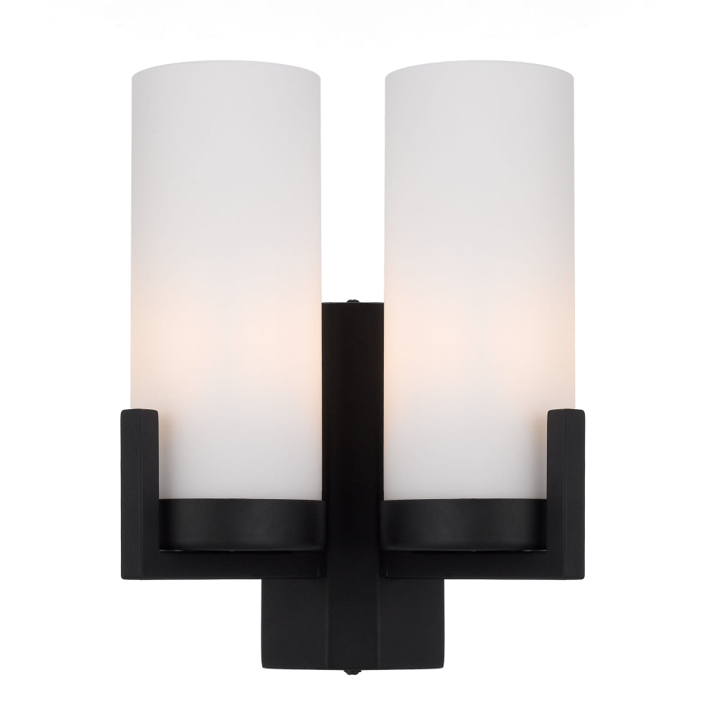 Momentous Living - Eamon Modern Wall Lamp Light Metal Glass Black Opal ...