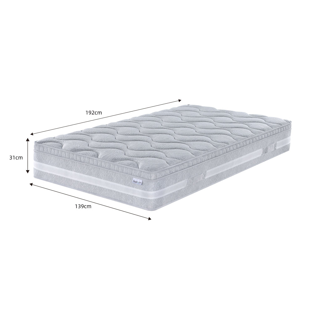 Momentous Living - Elio Mattress Eurotop Pocket Springs Charcoal Memory ...