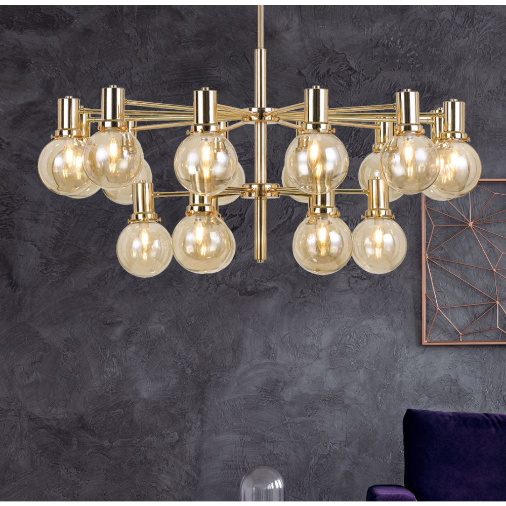 Momentous Living - Escoda Modern Pendant Hanging Lamp Light Metal Amber ...