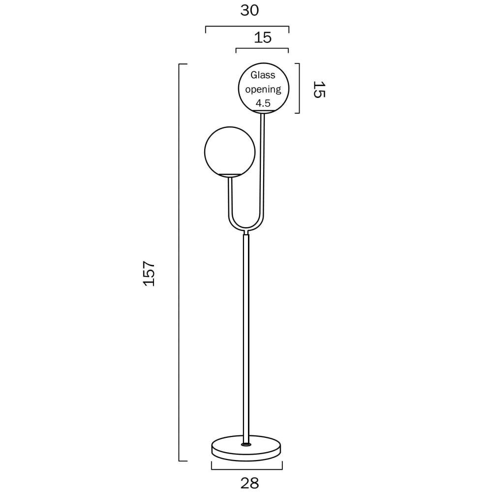 Momentous Living - Eterna Contemporary Standing Floor Lamp Light Glass ...