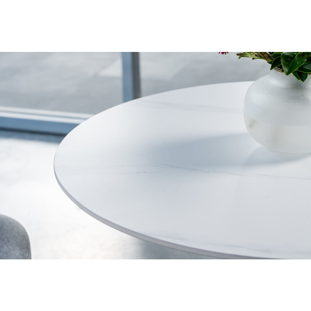 Momentous Living - Ettore Ceramic Round Modern Kitchen Dining Table ...