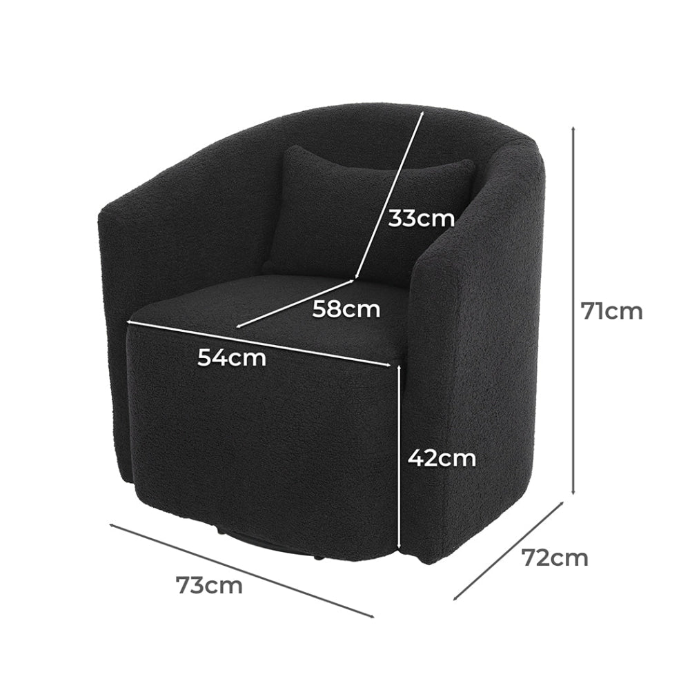 Momentous Living - Fleece Swivel Rocking Chair With Sherpa Upholstery ...