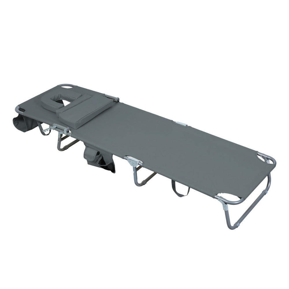 Momentous Living - Foldable 5-Position Beach Lounge Chair with Face ...