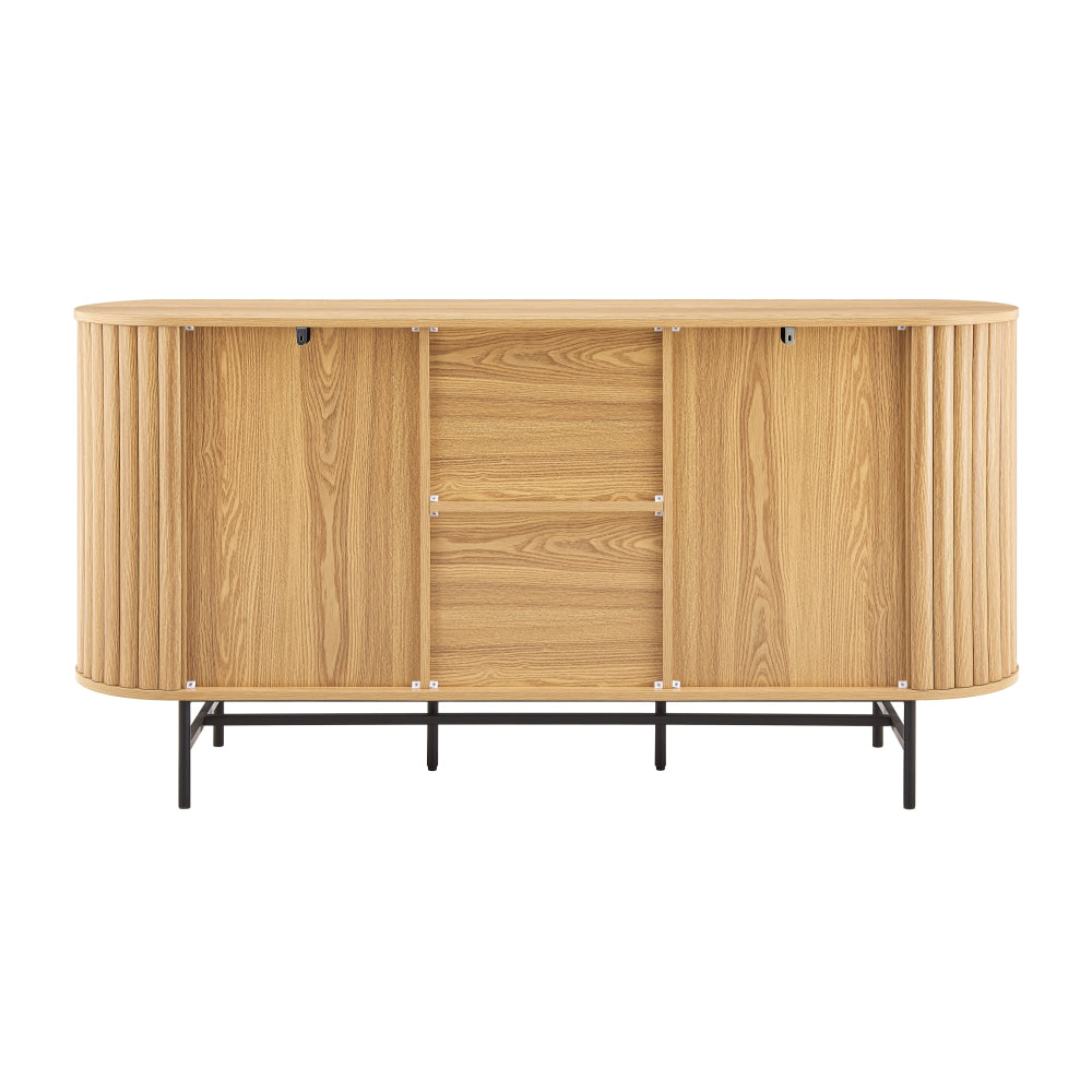 Momentous Living - Gable Buffet Unit Sideboard Storage Cabinet 3-Doors ...