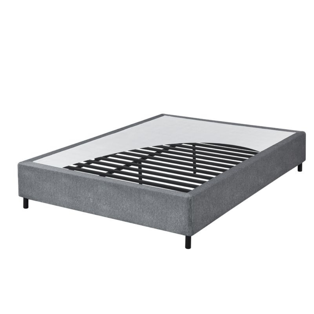 Momentous Living - Knitted Fabric Bed Frame Bed Base Double Size Solid ...