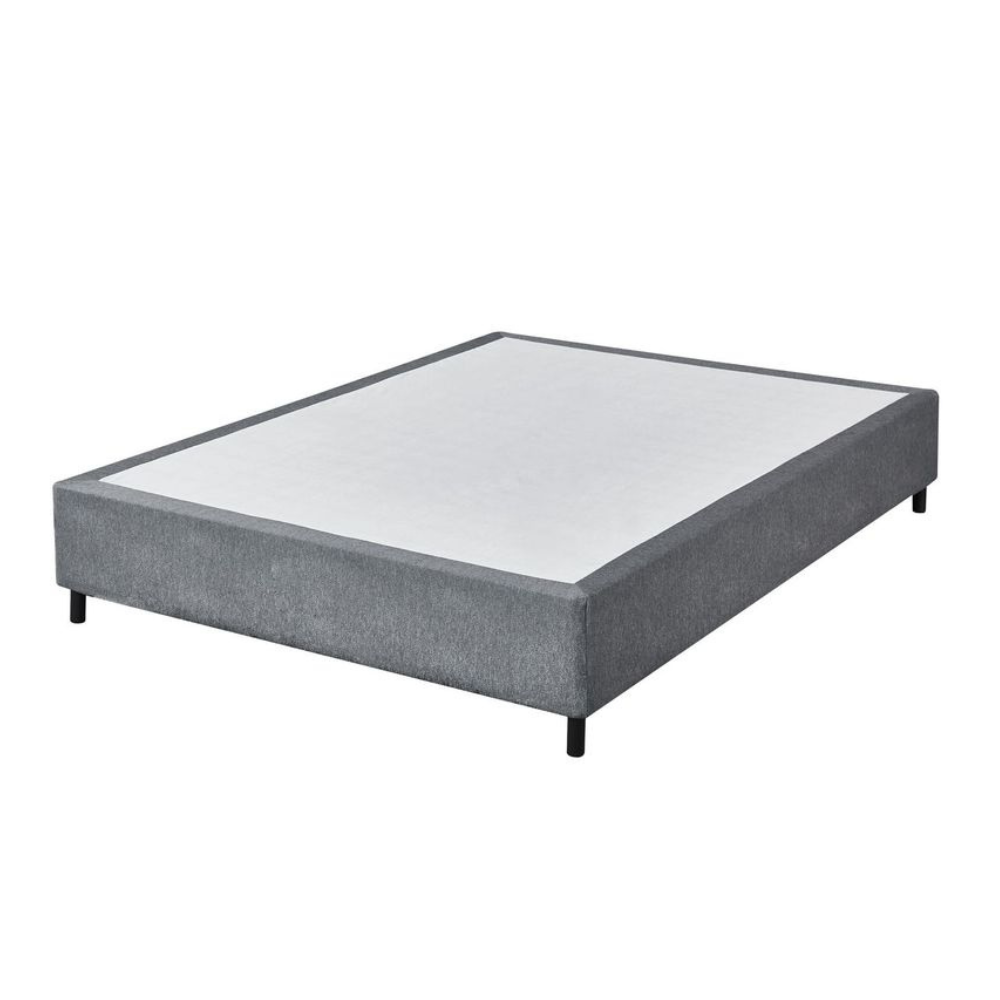 Momentous Living - Knitted Fabric Bed Frame Bed Base Queen Size Solid ...