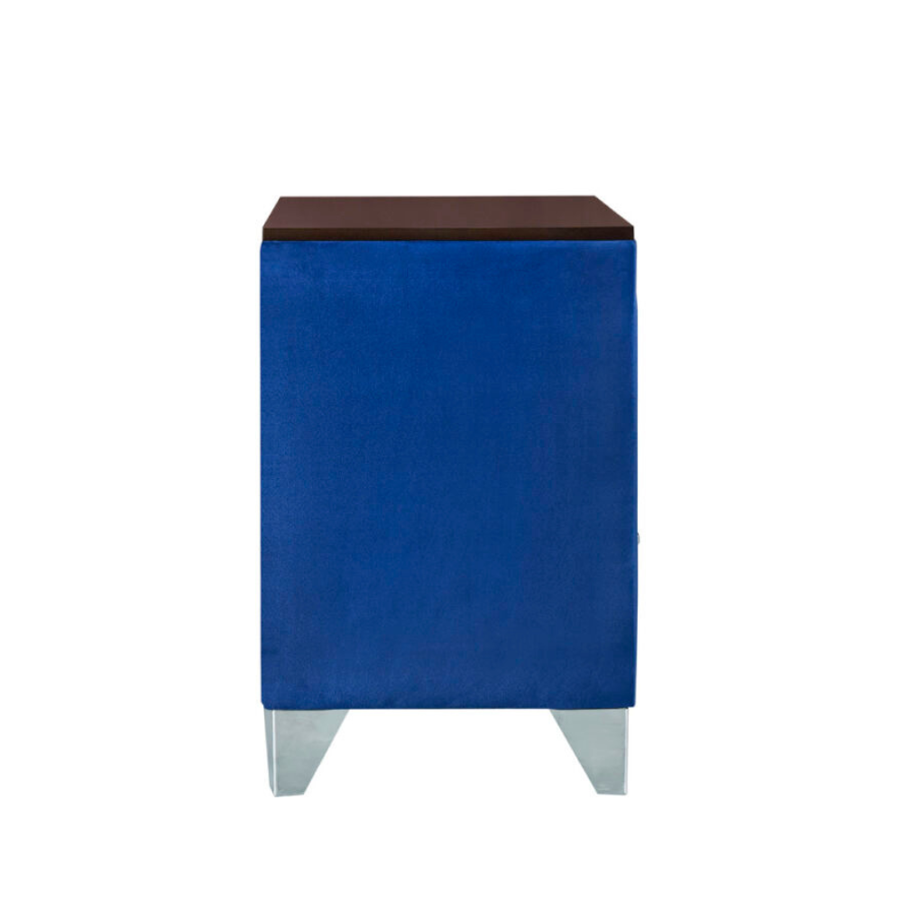 Momentous Living - Modern Elegant Velvet Fabric 2-Drawers NightStand ...