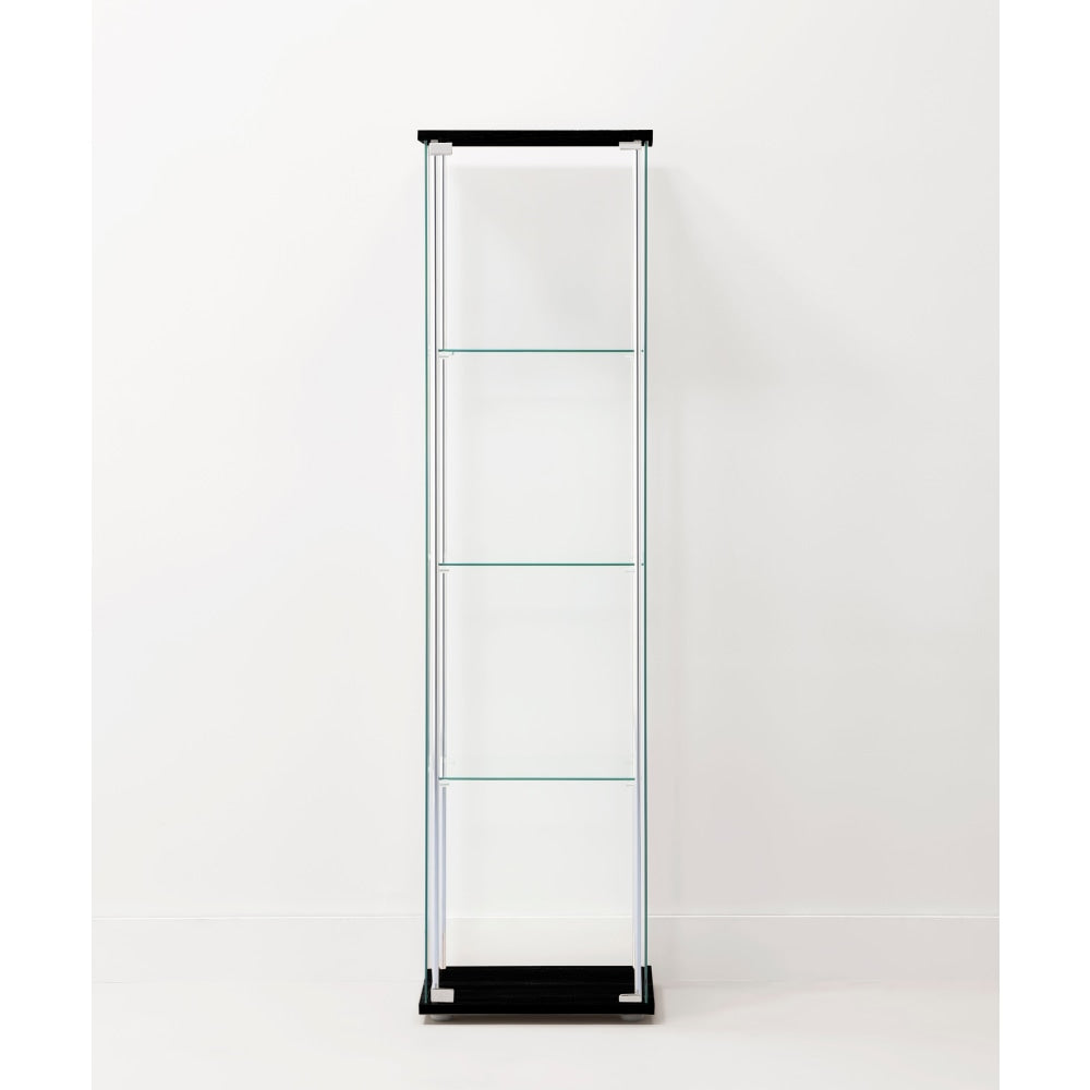 Momentous Living - Jude 4-Tier Glass Display Shelf Storage Cabinet ...