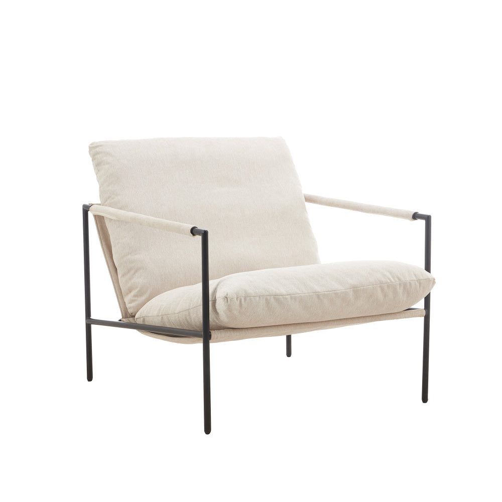 Momentous Living - Kaylen Fabric Relaxing Accent Lounge Chair Metal ...