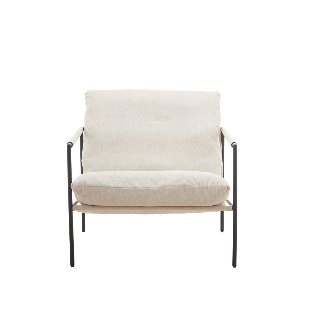 Momentous Living - Kaylen Fabric Relaxing Accent Lounge Chair Metal ...