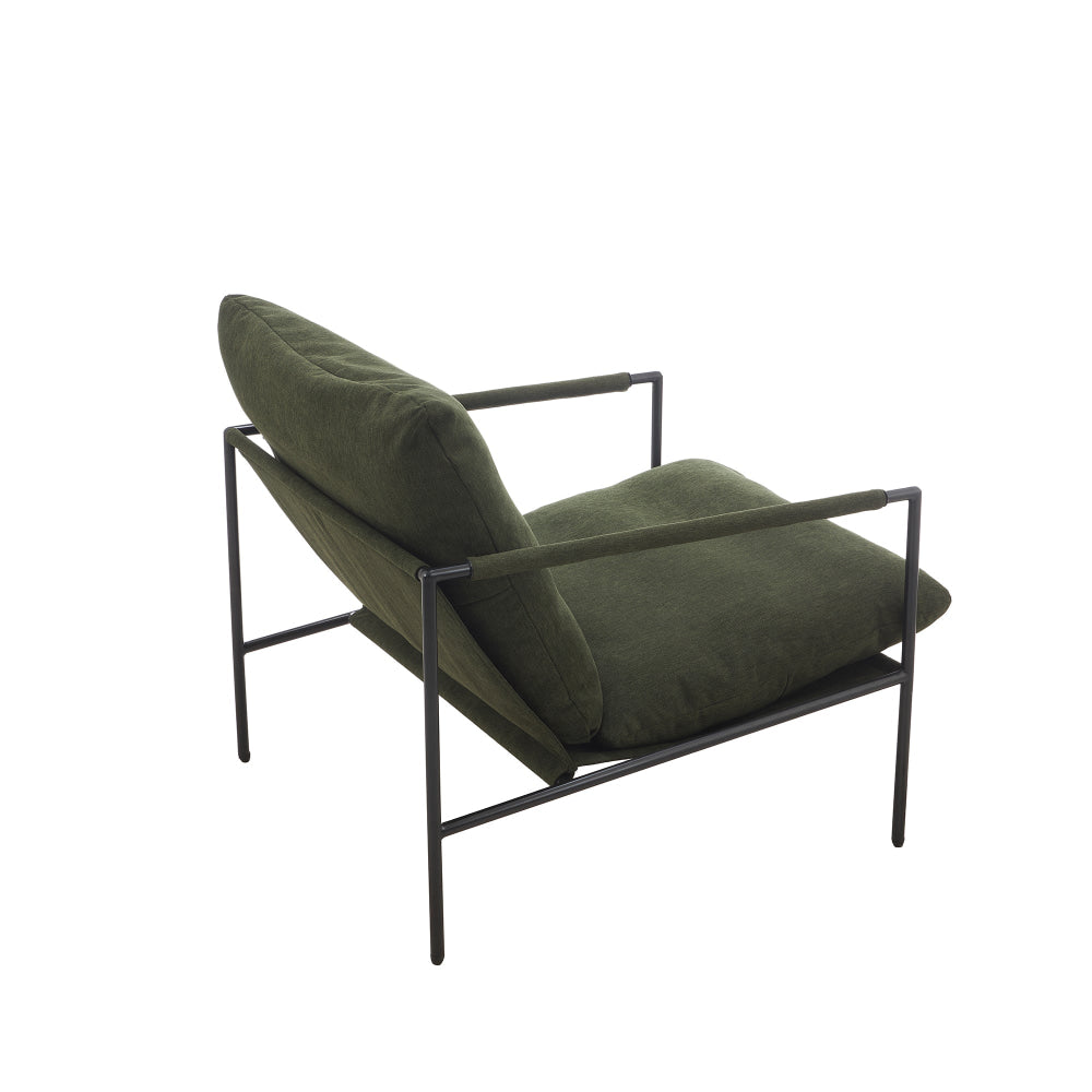 Momentous Living - Kaylen Fabric Relaxing Accent Lounge Chair Metal ...