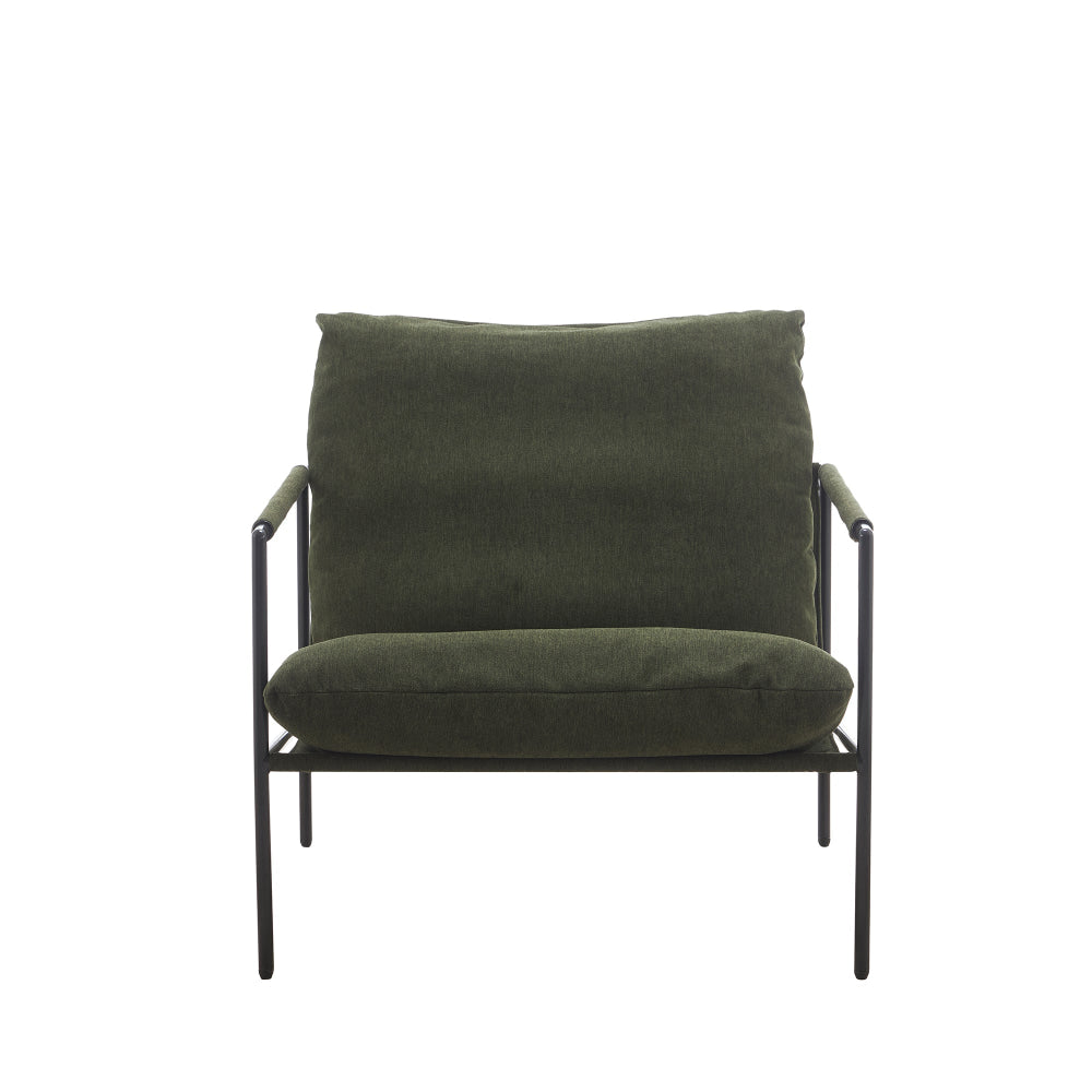 Momentous Living - Kaylen Fabric Relaxing Accent Lounge Chair Metal ...