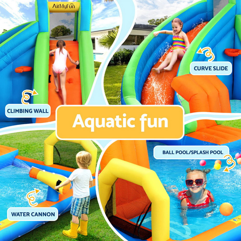 Momentous Living - Kids Inflatable Pool Water Slide Cannon Splash Park ...