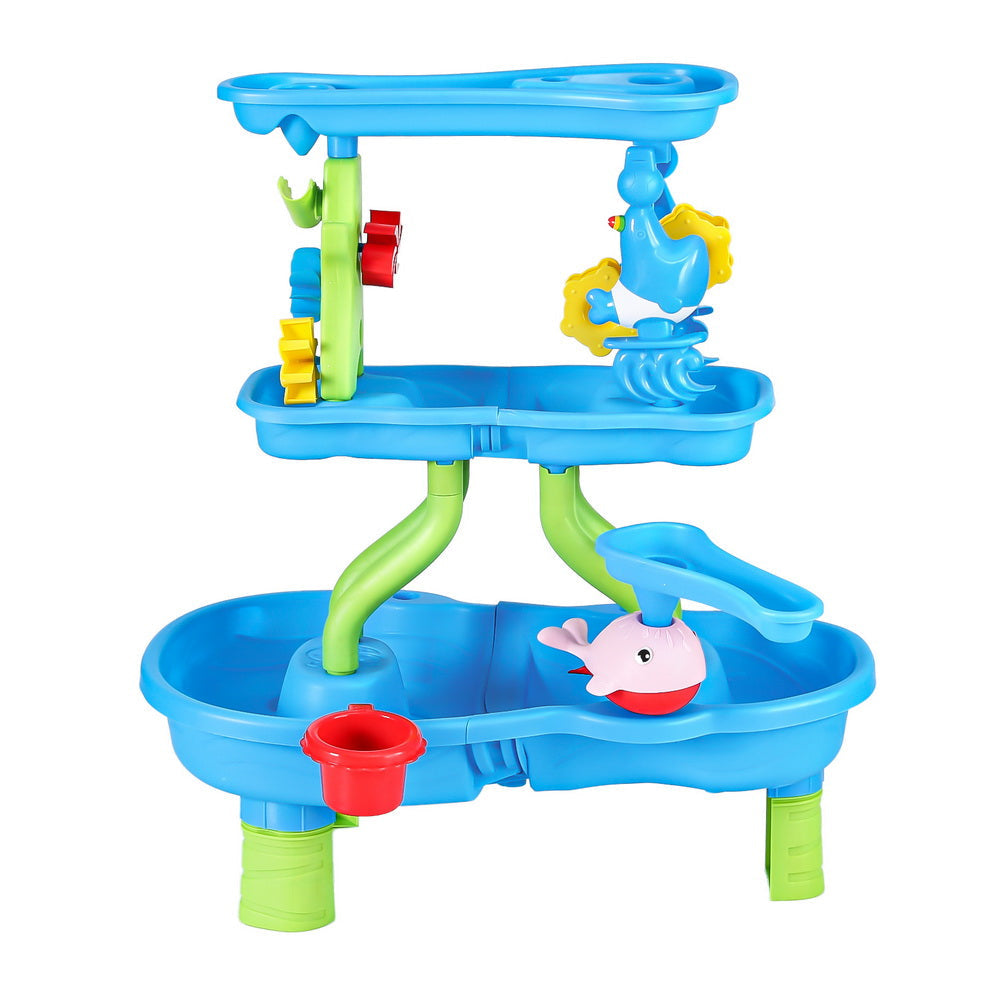 Momentous Living - Kids Sand and Water Table 4-Tier Waterfall Sandpit ...