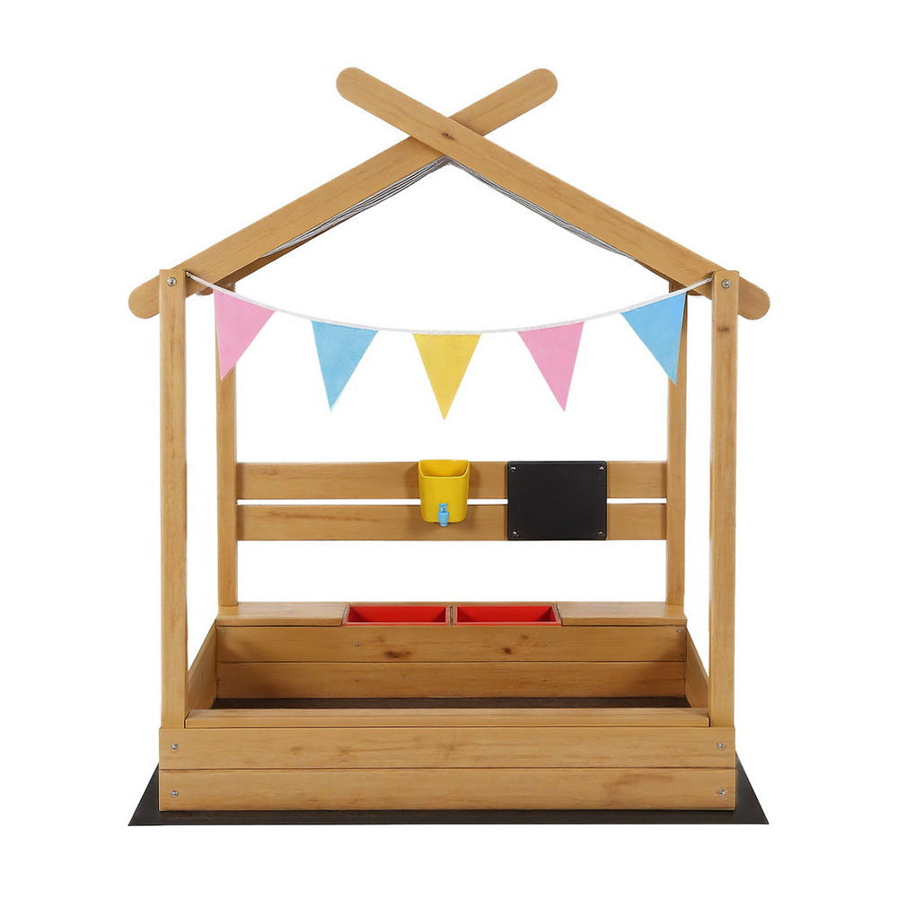 Momentous Living - Kids Sandpit Wooden Sandbox Sand Pit with Canopy ...