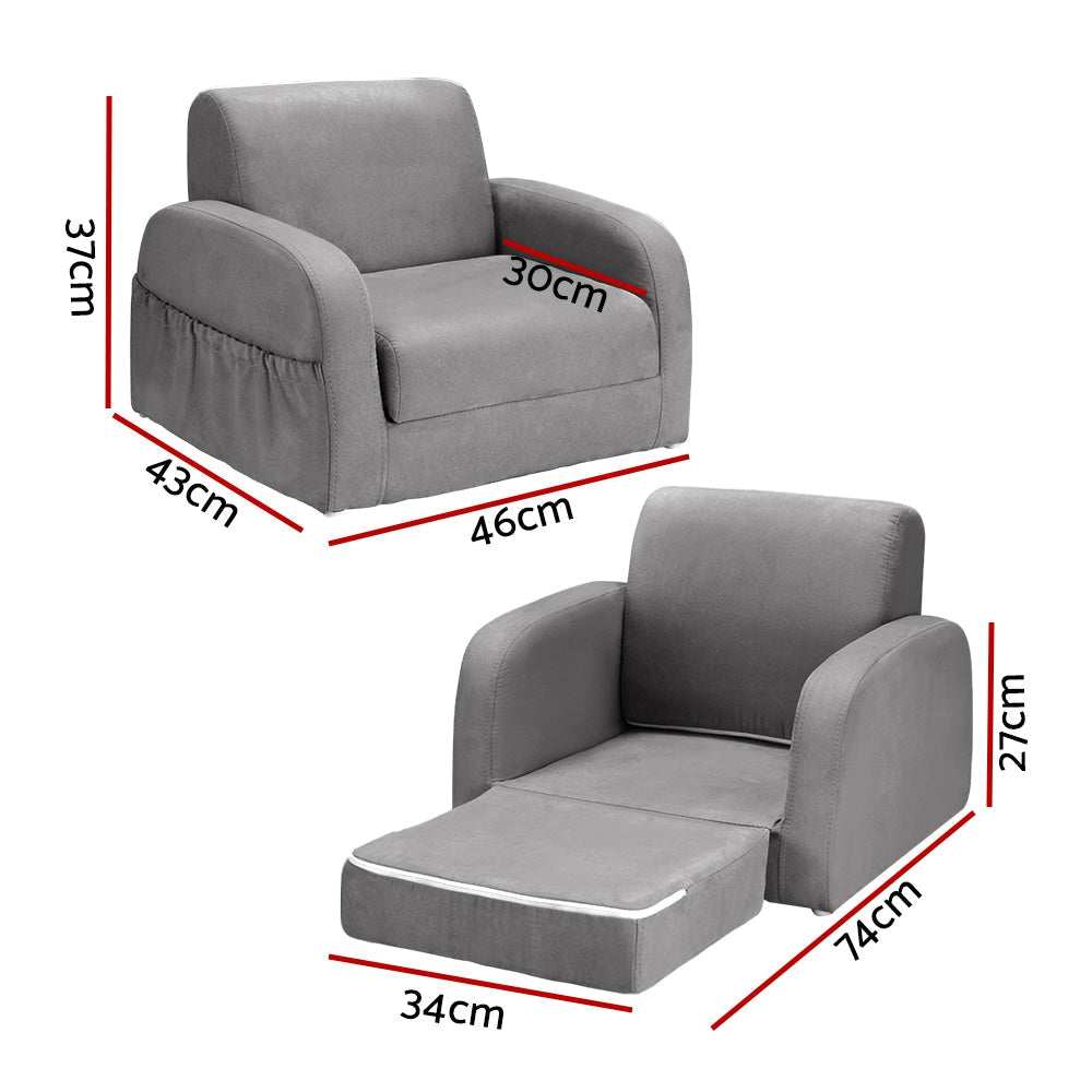 Momentous Living - Kids Sofa 2 Seater Children Flip Open Couch Lounger ...