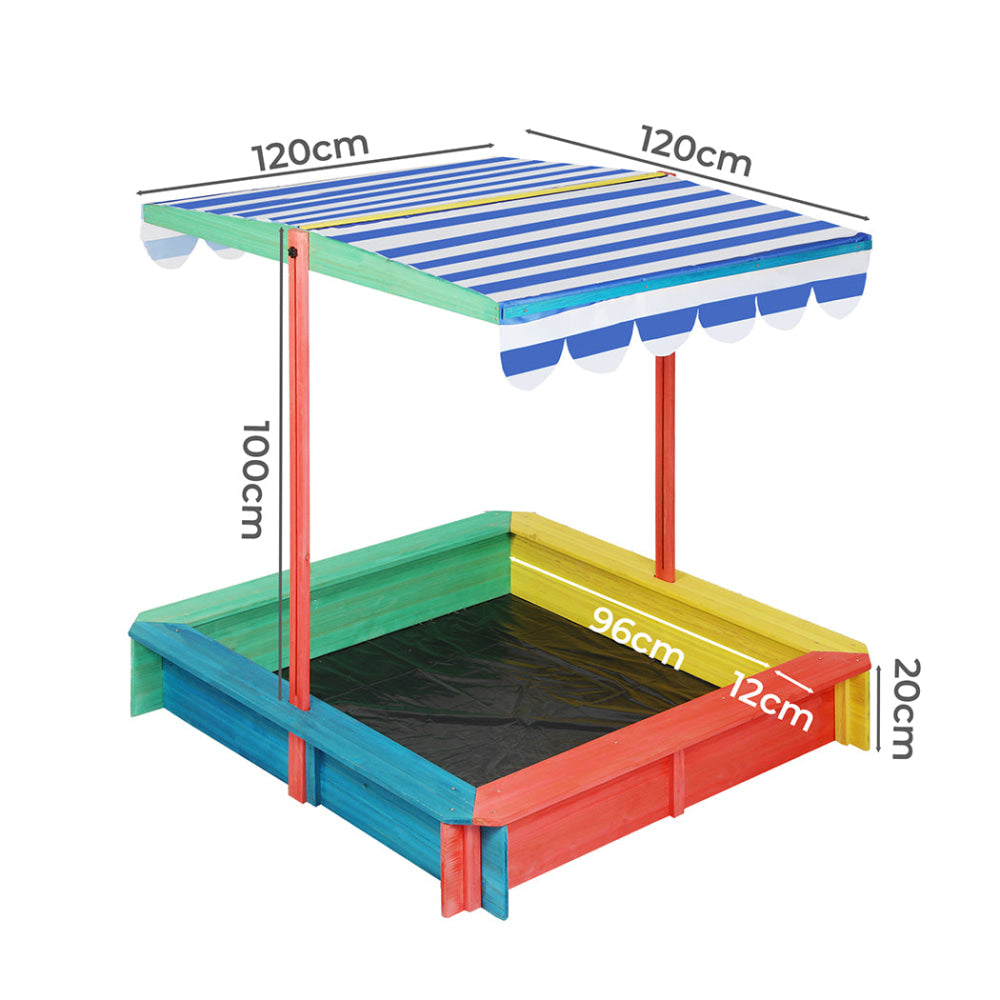 Momentous Living - Kids Wooden Sandbox – 120x120CM Outdoor Sand Pit ...