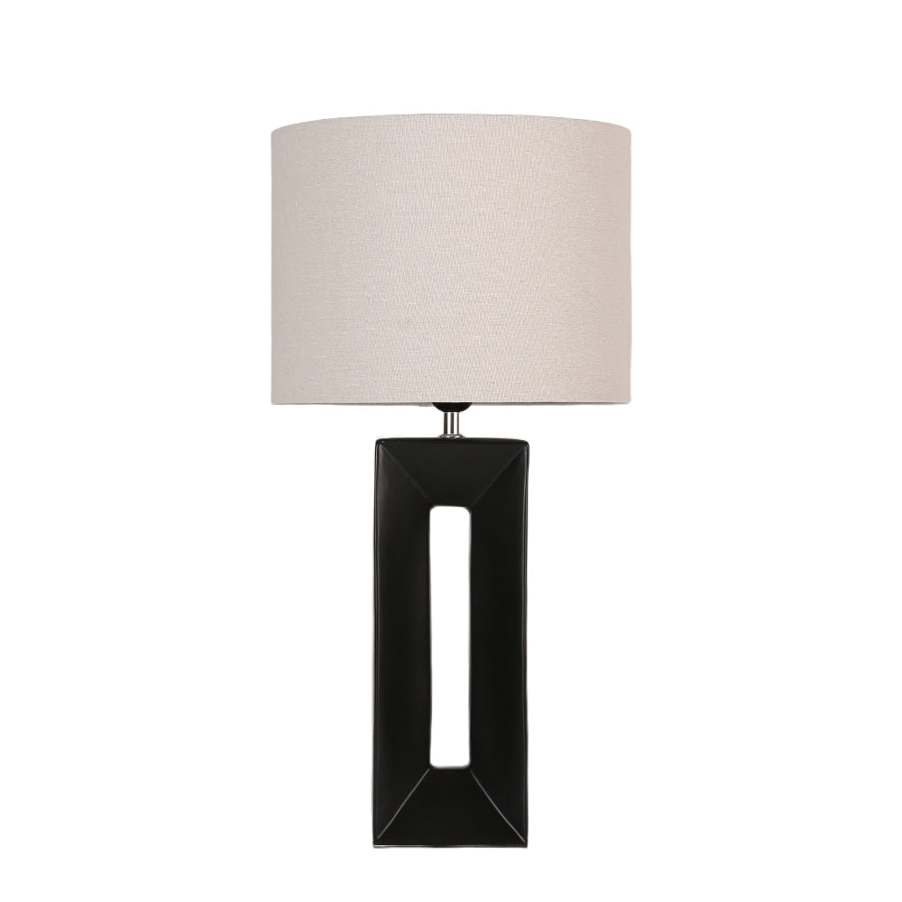 Momentous Living - Kori Block Design Ceramic Base Fabric Shade Desk ...