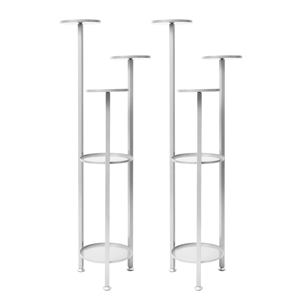 Momentous Living - La Bella 2 Set 122cm White Plant Stand Planter Shelf ...